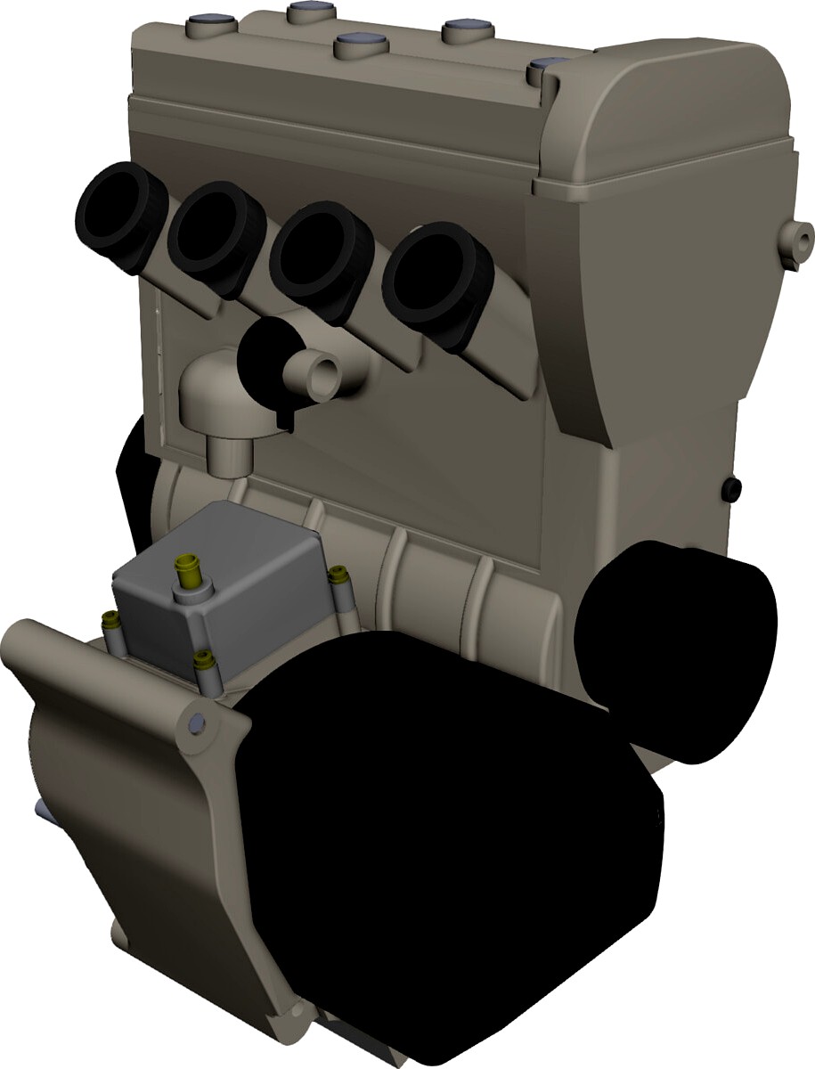 Suzuki GSX-R600 K1-3 Engine 3D CAD Model