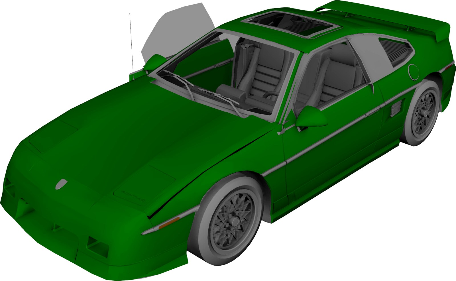 Pontiac Fiero GT (1987) 3d model