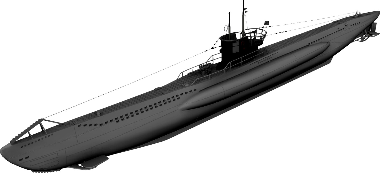 U-Boat Type VII B 3d model