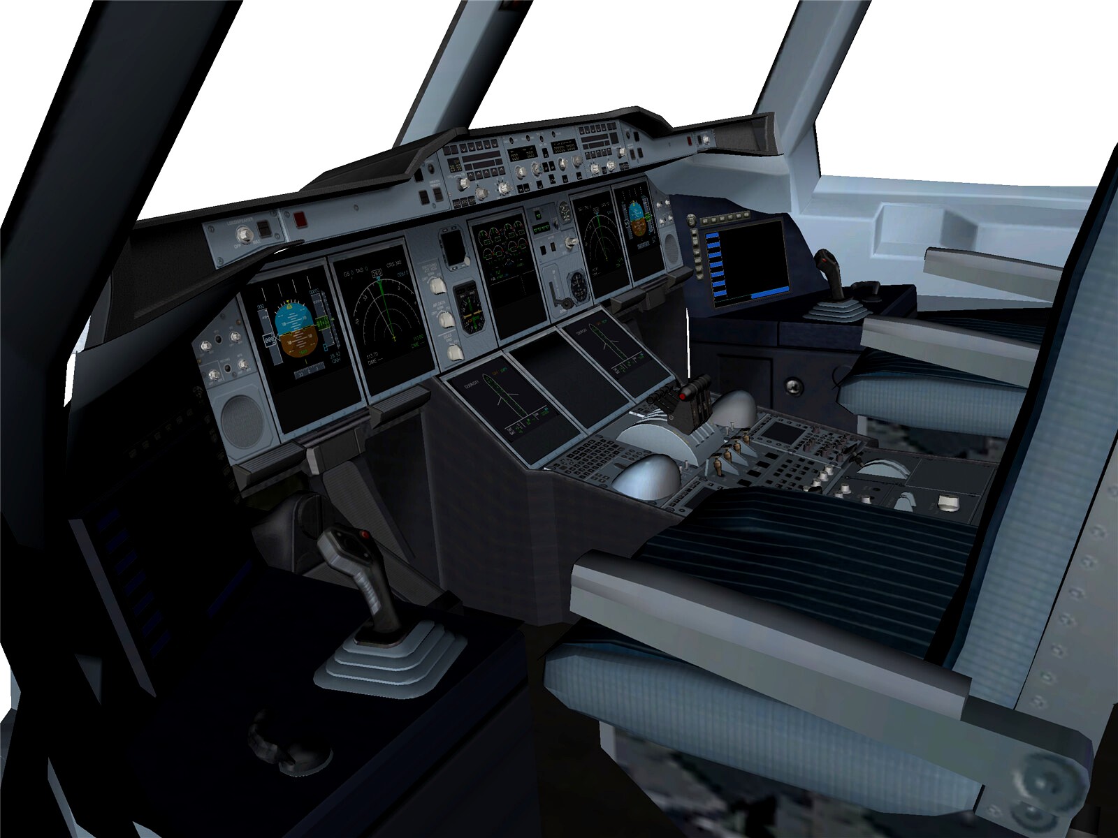 Airbus A380-800 Cockpit 3d model