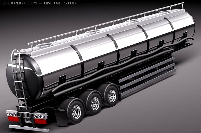 Tanker Trailer 3D Model