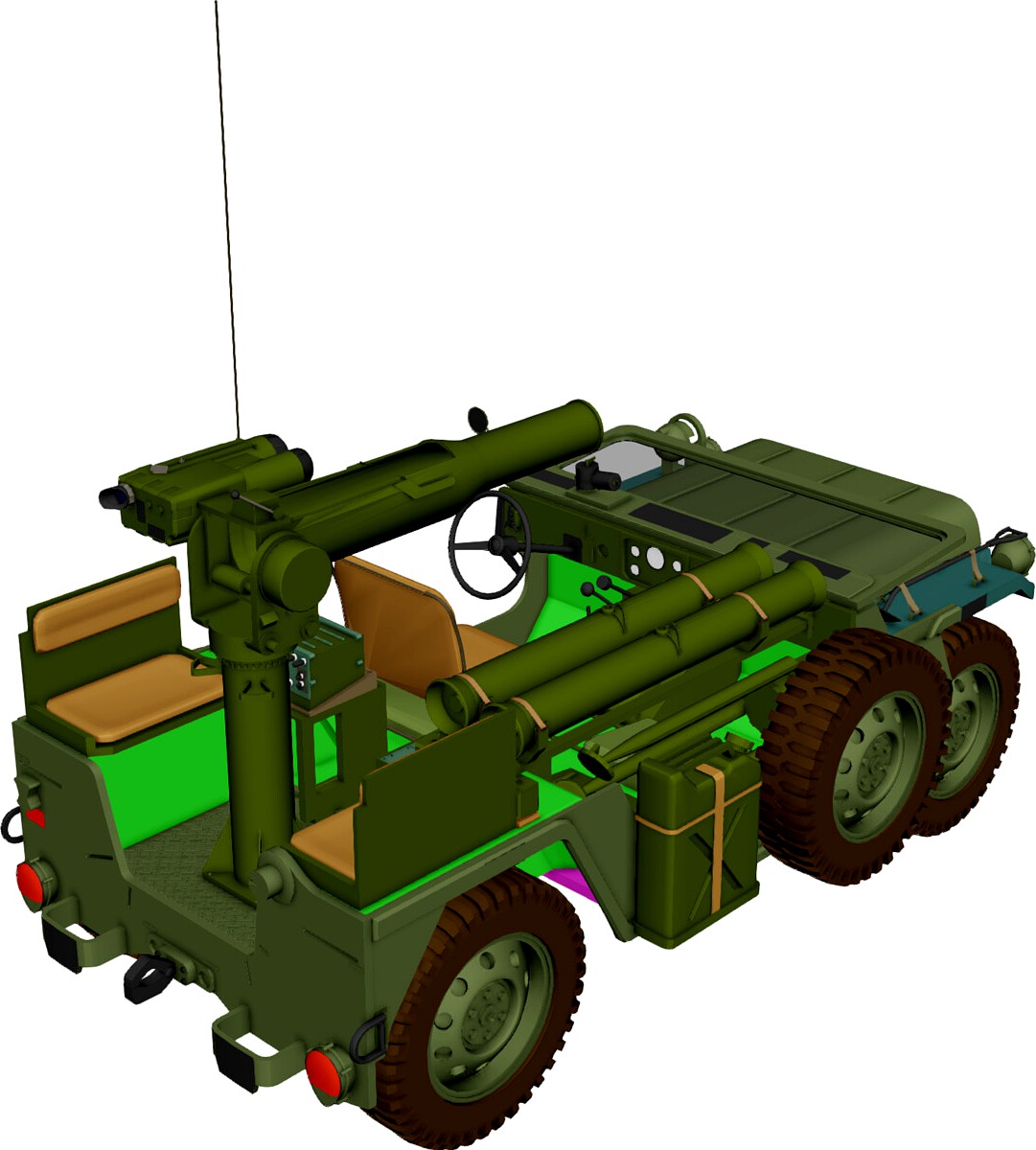 M151 A2 [+Tow Missile Launcher] 3d model