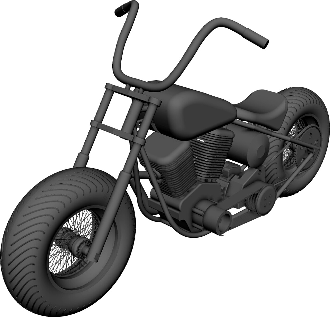 Turk Motorcycle 3D CAD Model