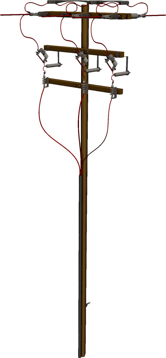 Electrical Pole 3D CAD Model