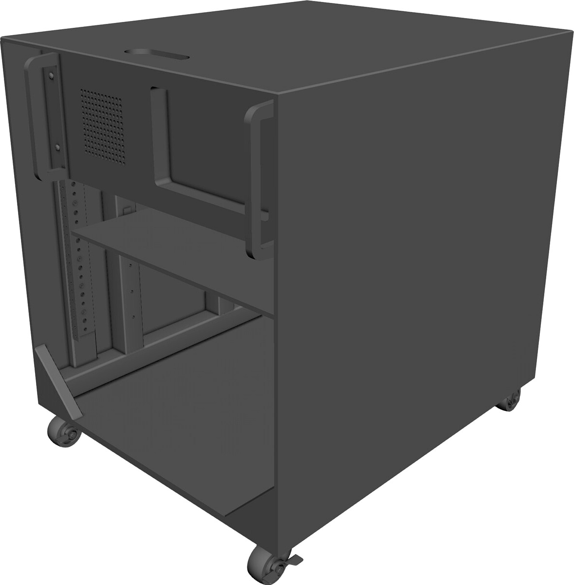 Audio/Server Rack with 4U Instrument 19-inch 3D CAD Model