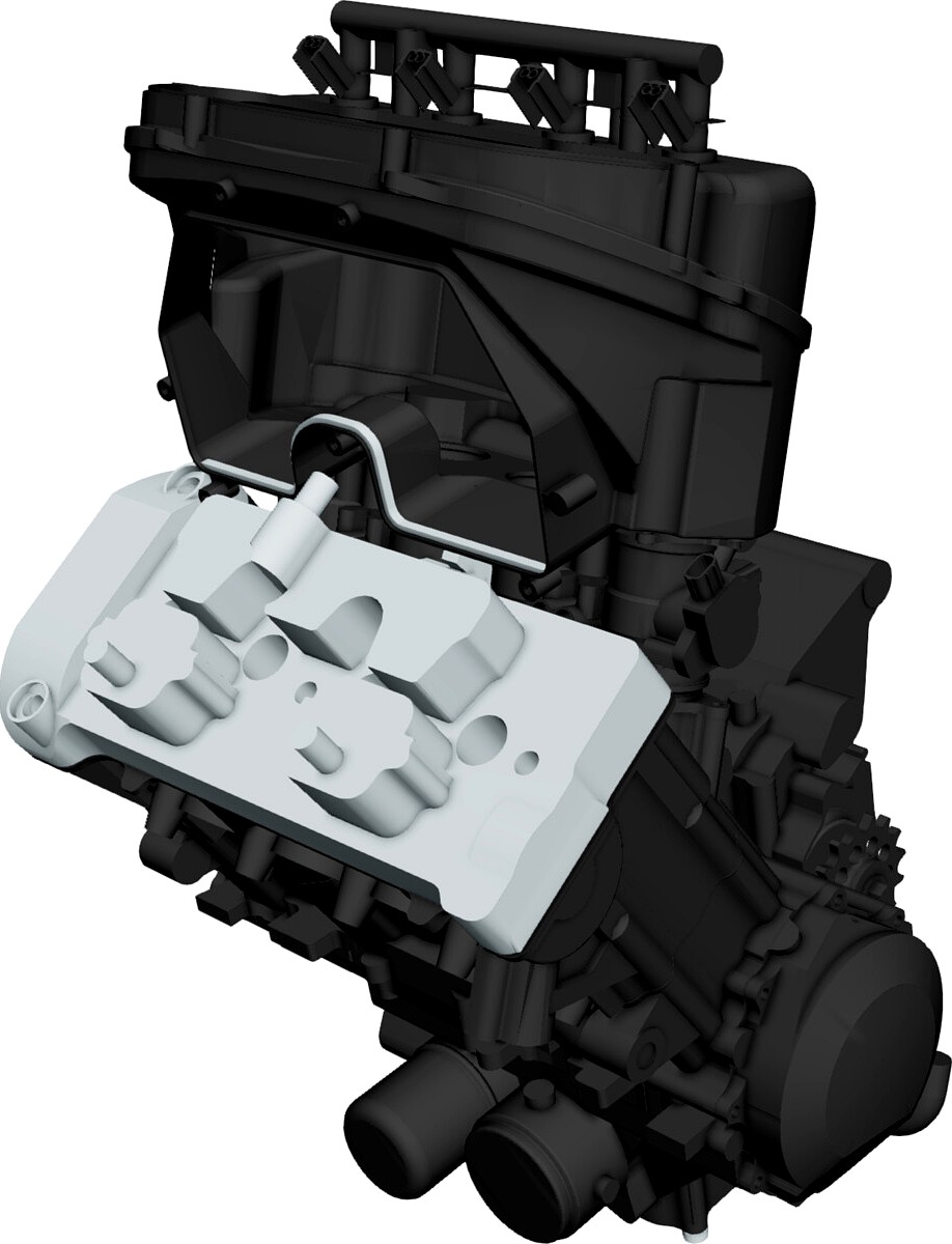 Honda CBR600RR Engine 3D CAD Model