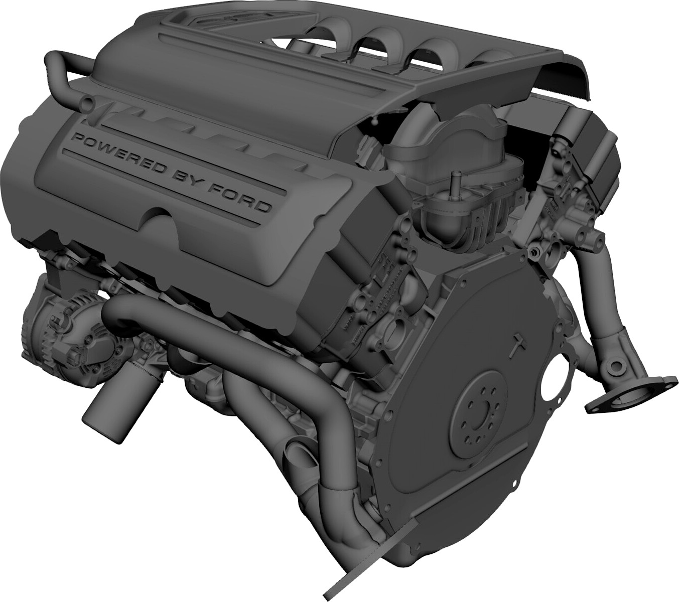 Ford 5.0 Coyote Engine 3D CAD Model