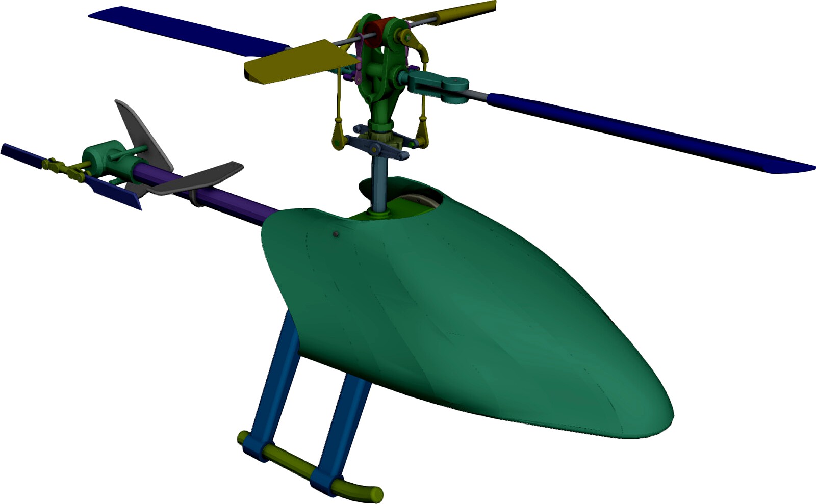 RC Helicopter 3D CAD Model