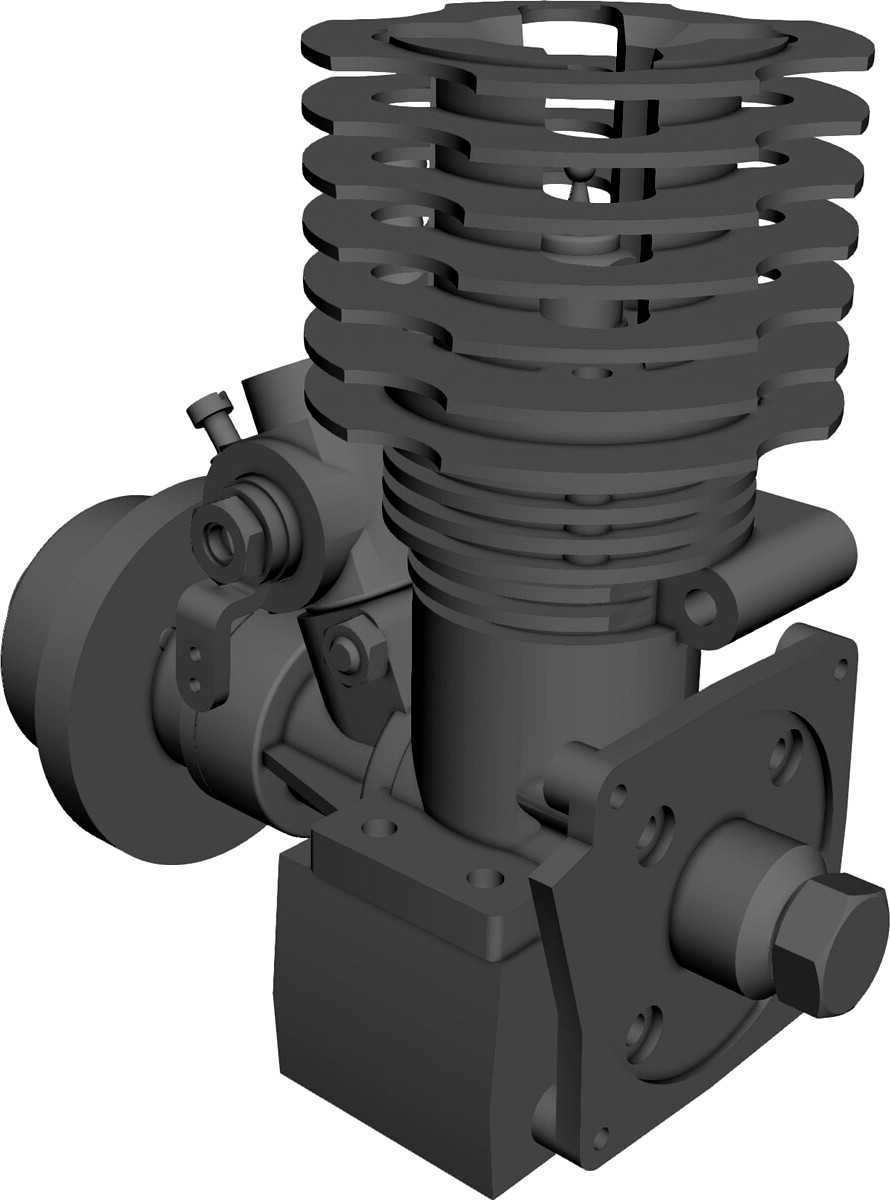 RC Motor Assembly 3D CAD Model