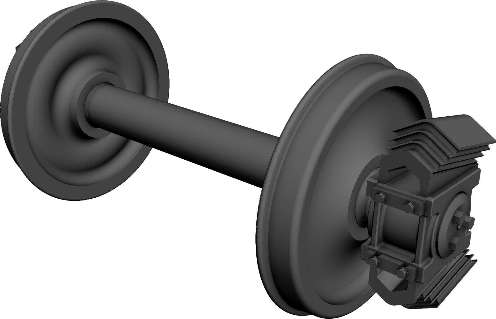 Freight Train Axle 3D CAD Model