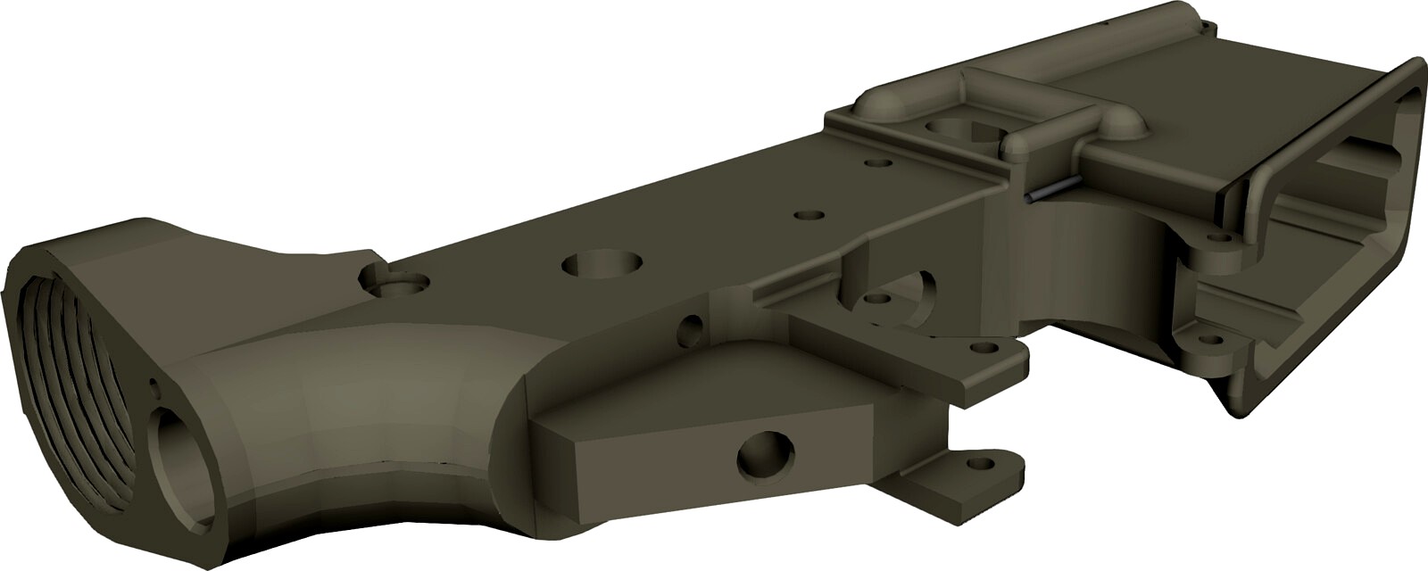 AR-15 Lower Receiver 3D CAD Model