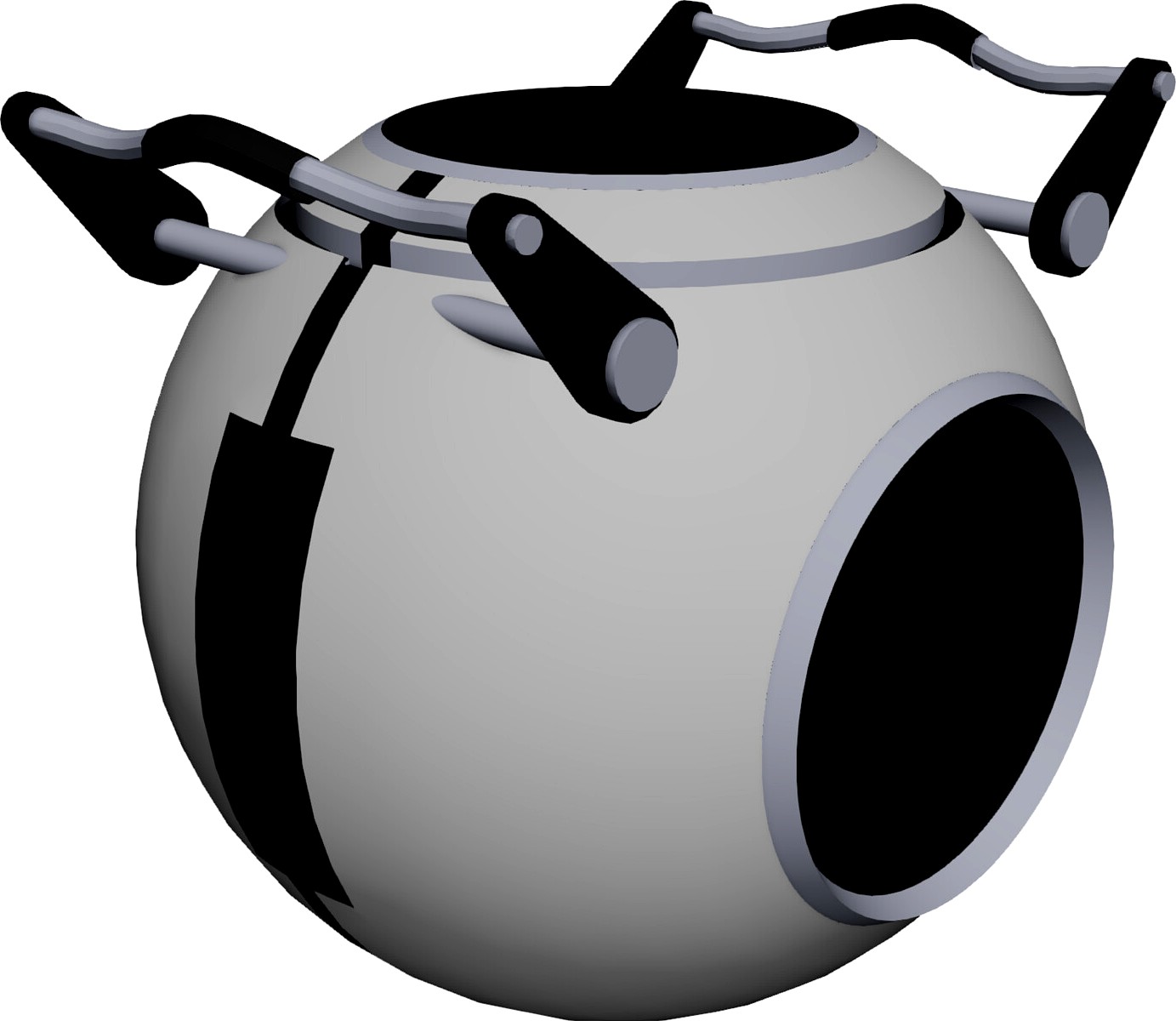Portal 2 Game Character Wheatley 3D CAD Model