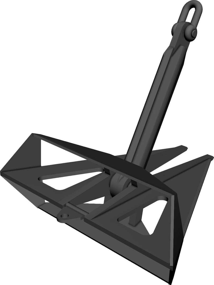 FLIPPER DELTA ANCHOR 7.5TONS 3D CAD Model