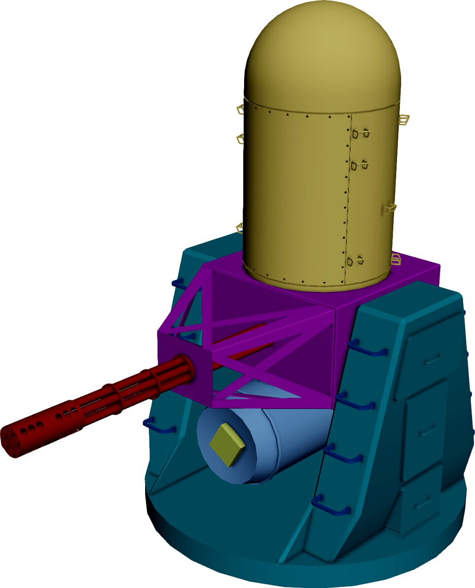 Phalanx Closed In Weapon System 3d model