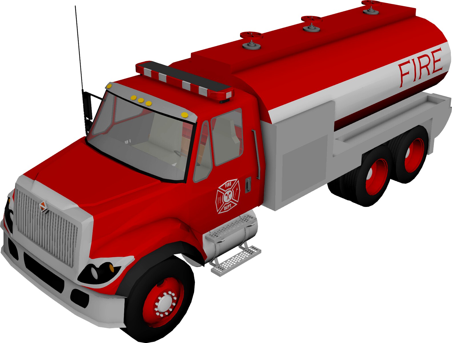 Fire Department Tanker 3d model