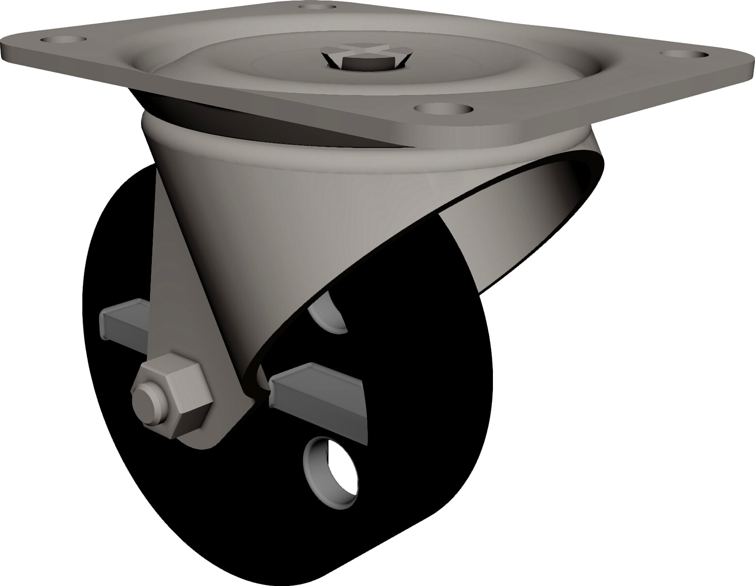 Caster Spin Steel Wheel 3D CAD Model