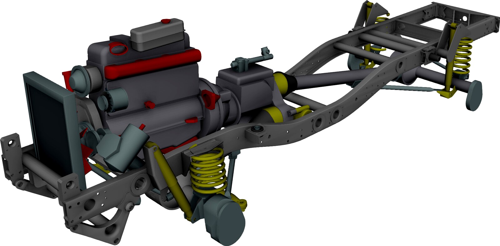 Mercedes-Benz Unimog Chassis 3D CAD Model