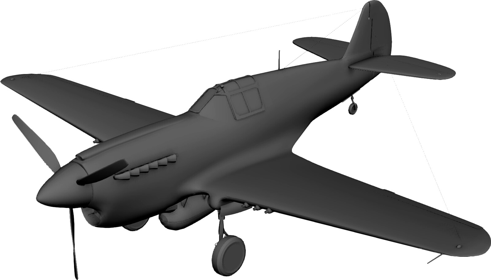 Curtiss P-40 3d model