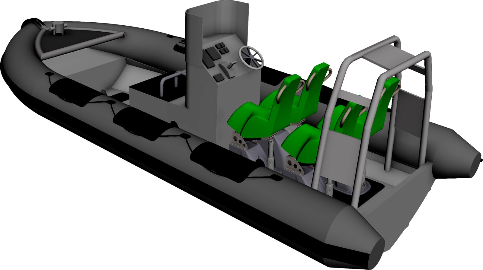 RHIB 3D CAD Model