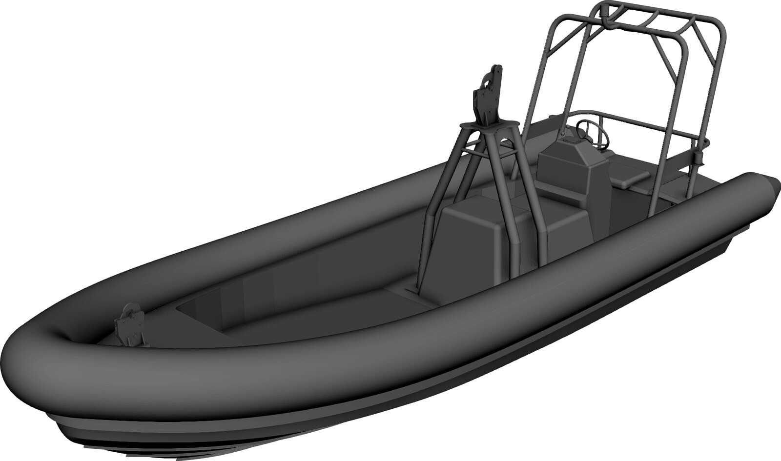 Offshore Rescue RIB 3D CAD Model