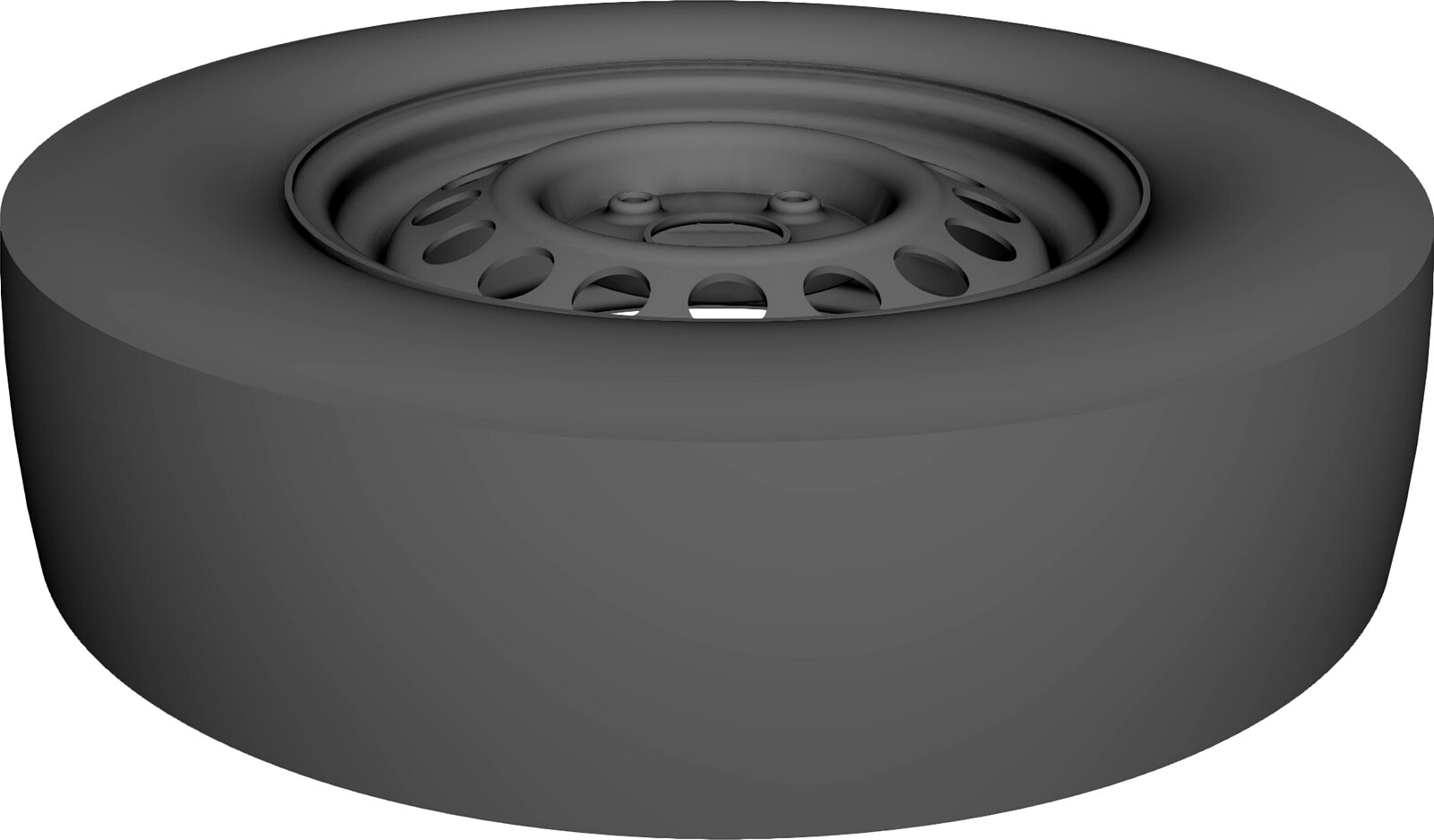 Steel Rim 14" 3D CAD Model