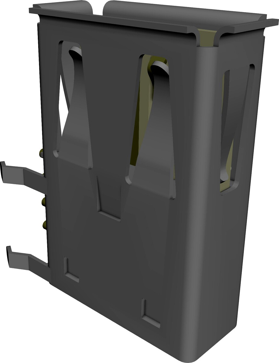 Female USB Connector 3D CAD Model