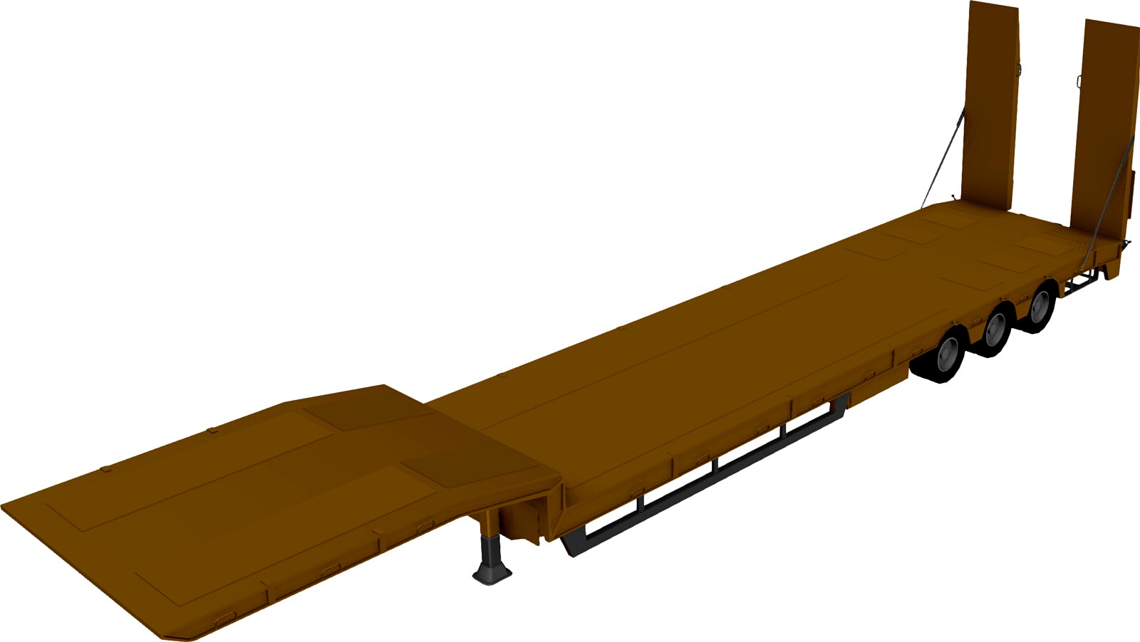 Flatbed Trailer 3d model