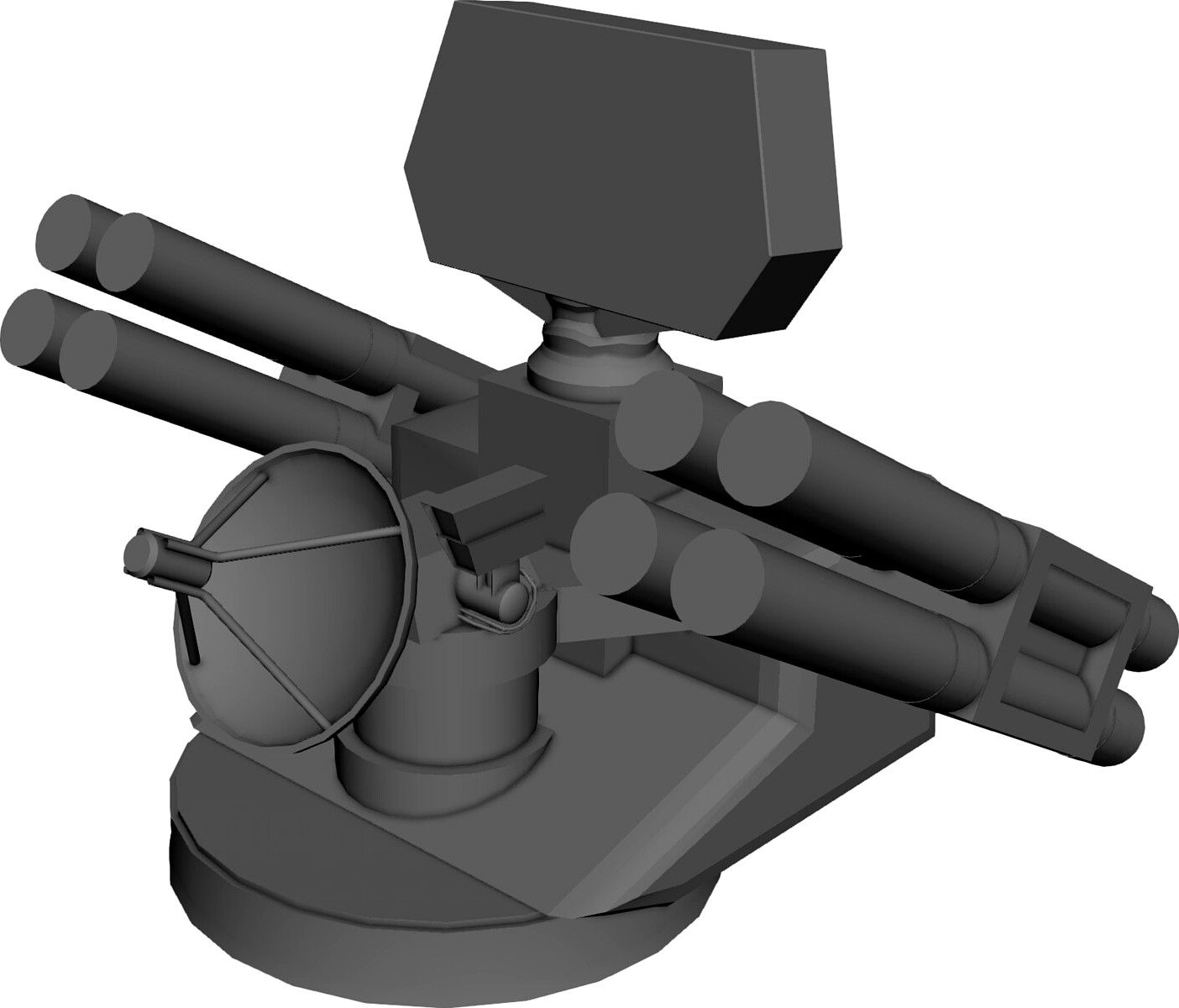 French Crotale Surface to Air Missile Launcher 3d model