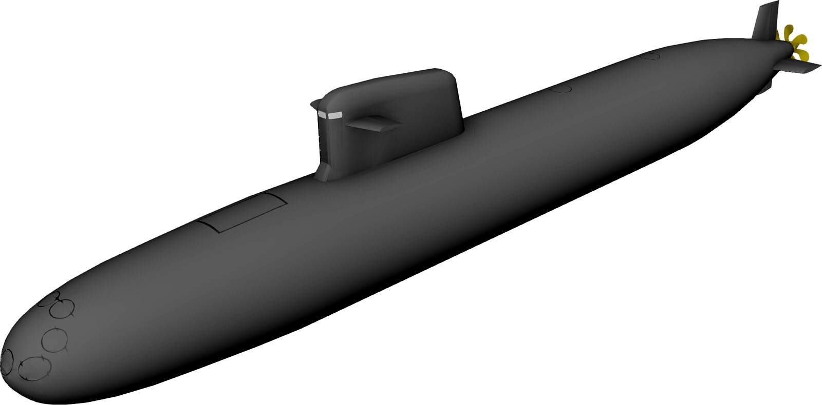 Scorpene Class submarine 3d model