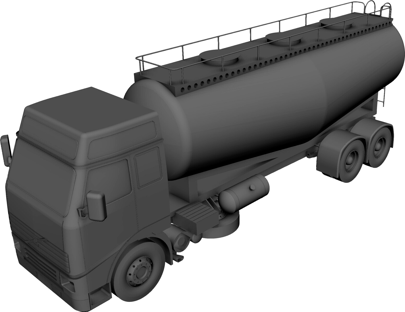 Volvo Cement Truck 3D CAD Model