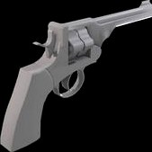 Custom Low Poly Revolver 3d model