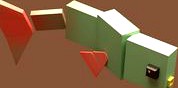 Blocky Fish Character ( Rigged ) 3d model