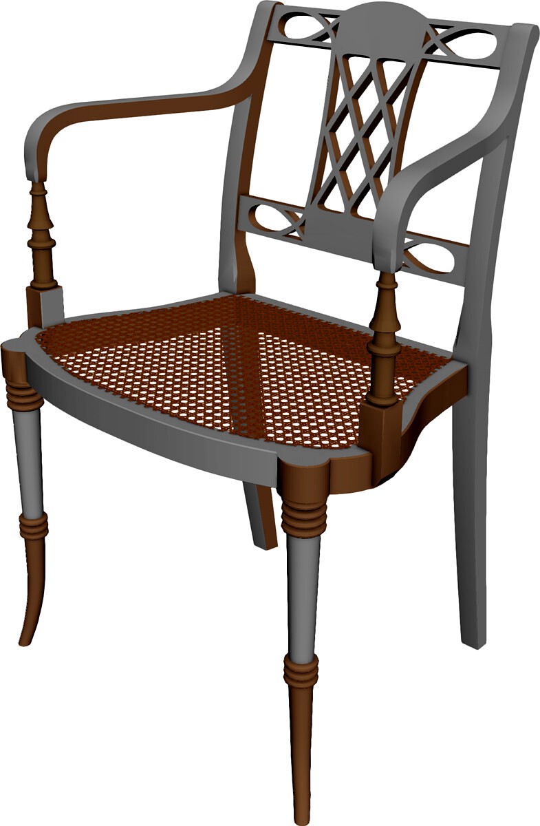 Chair Sheraton Elbow 3d model