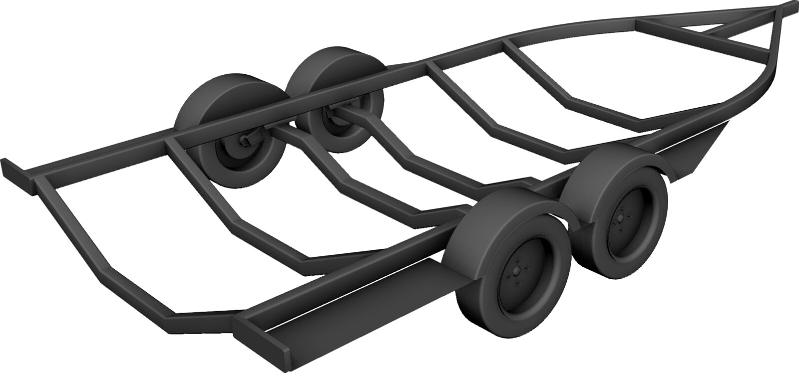 Boat Trailer 3D CAD Model