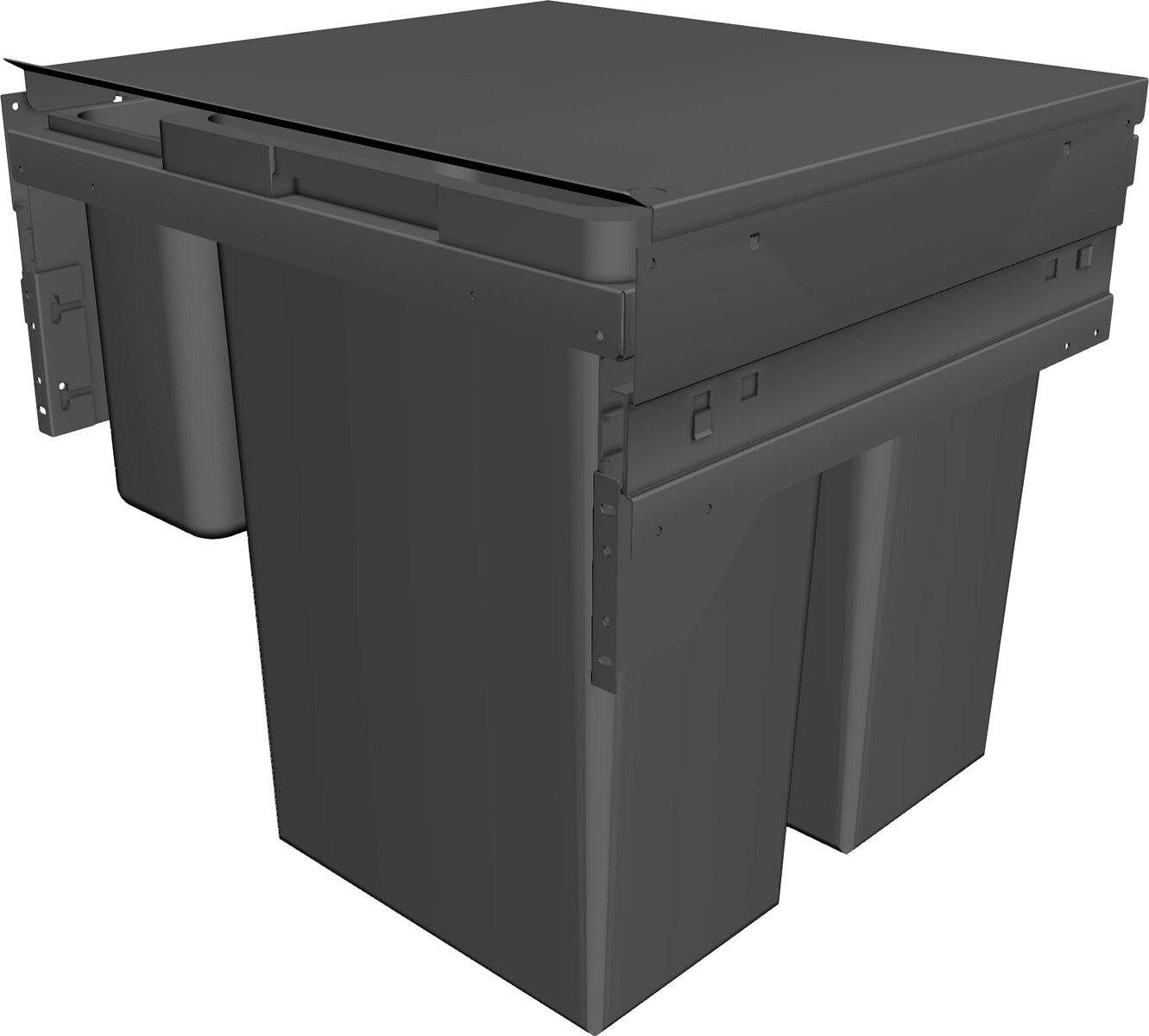 Sliding Garbage Cans 3D CAD Model