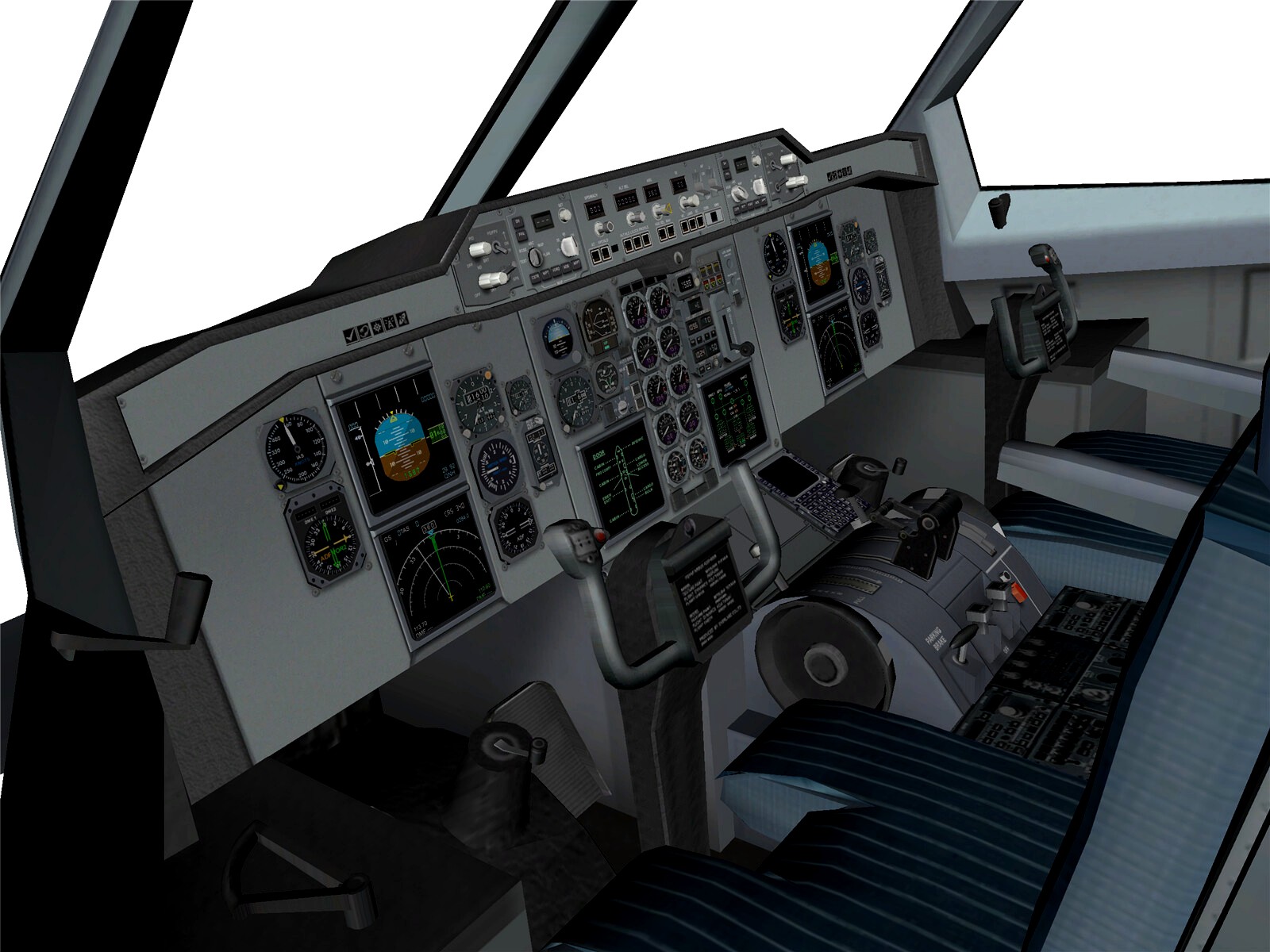 Airbus A300-600 Cockpit 3d model