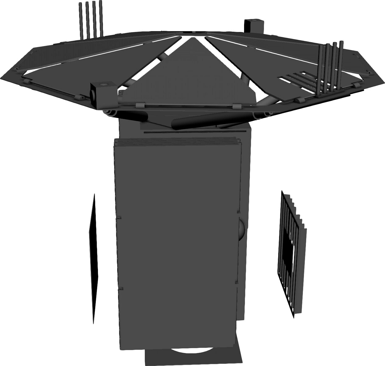 Satellite Deployed 3D CAD Model