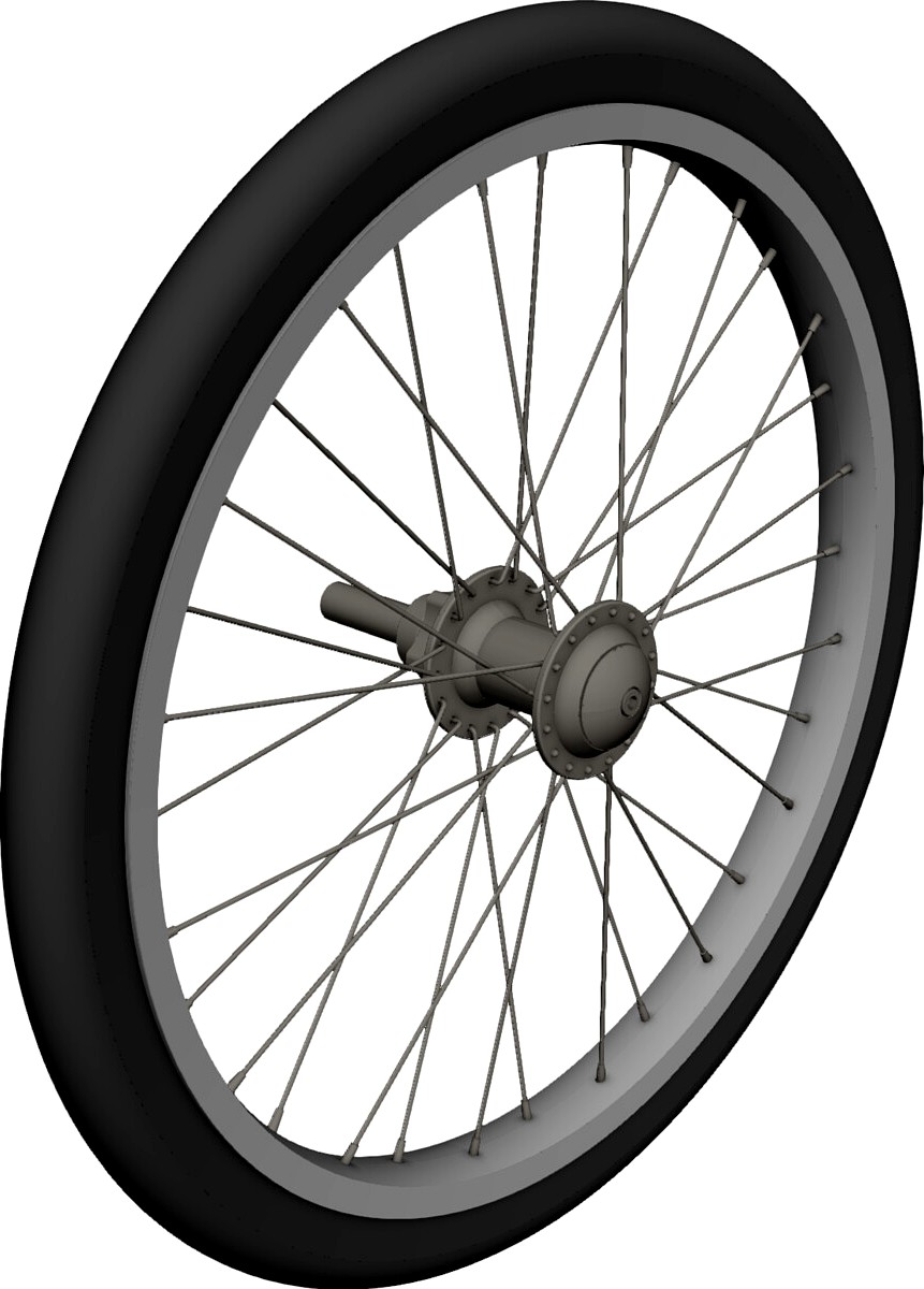 Bicycle Wheel 20" 3D CAD Model