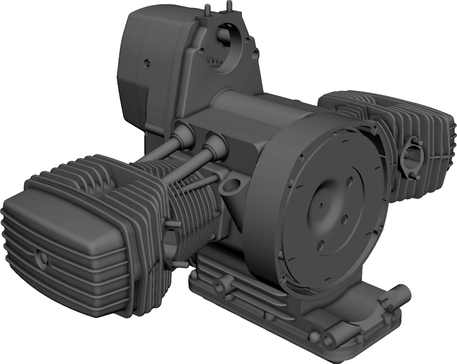 Dnepr Motorcycle Engine 3D CAD Model
