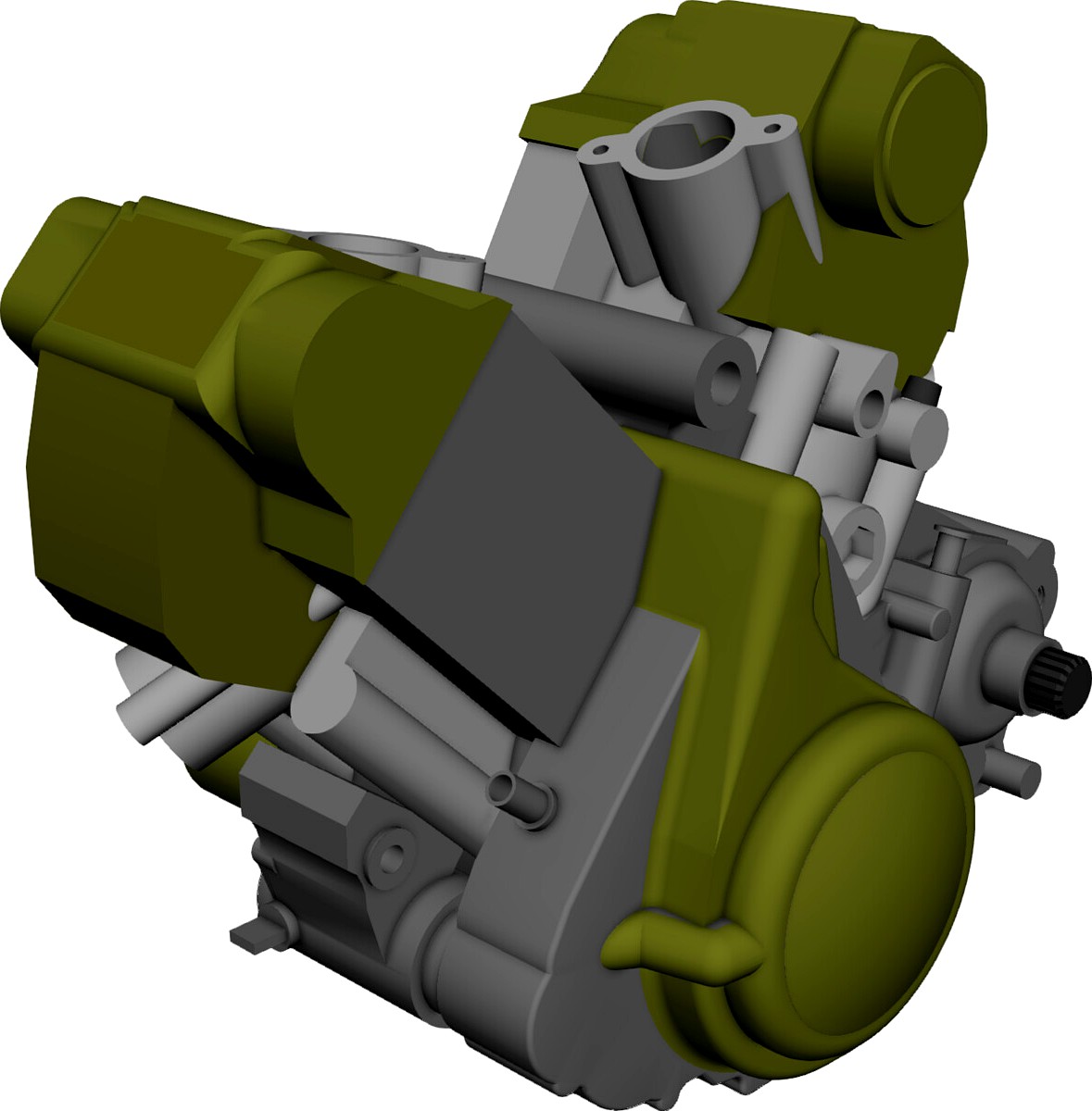 Aprilia RXV 550 V-Twin Engine 3D CAD Model