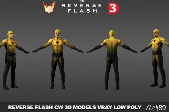 Reverse Flash CW 3D models low poly