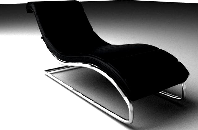 S shaped lounge chair 3D Model