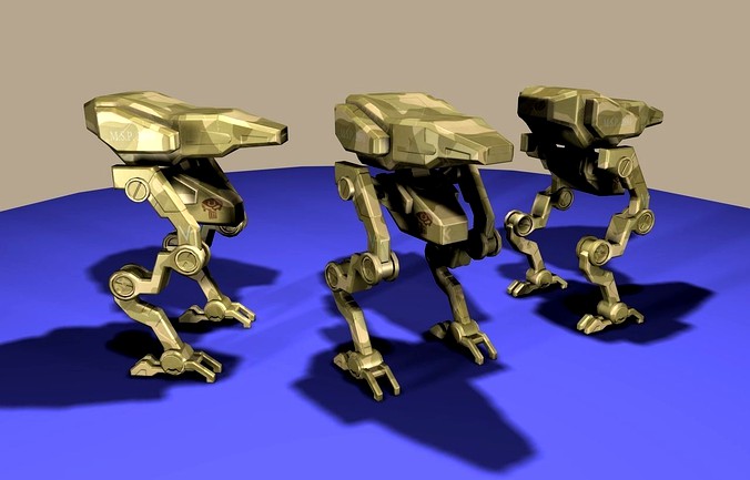 Scout light mecha 3d model