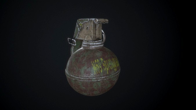 M68 Grenade Low poly Photorealistic 3d model