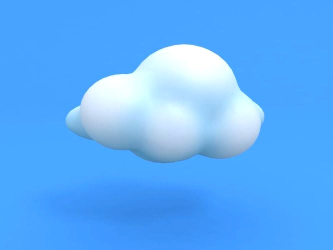 3D Cartoon cloud model