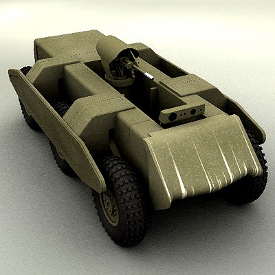 Robot Sci Fi Tank 3d model