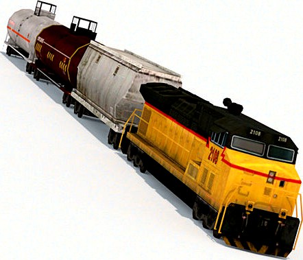 Low Poly Locomotive 3d model