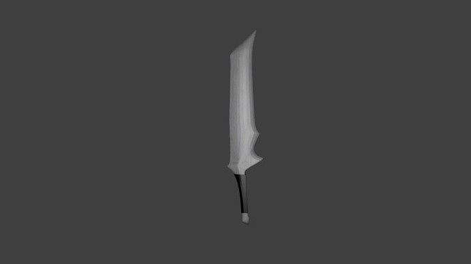 Rpg Game Sword - Orc Sword 3d model