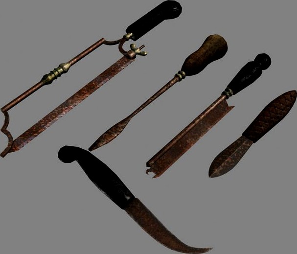 Ancient surgery tools 3D Model
