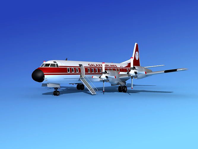 Lockheed L-188 Electra HP Galaxy 3d model